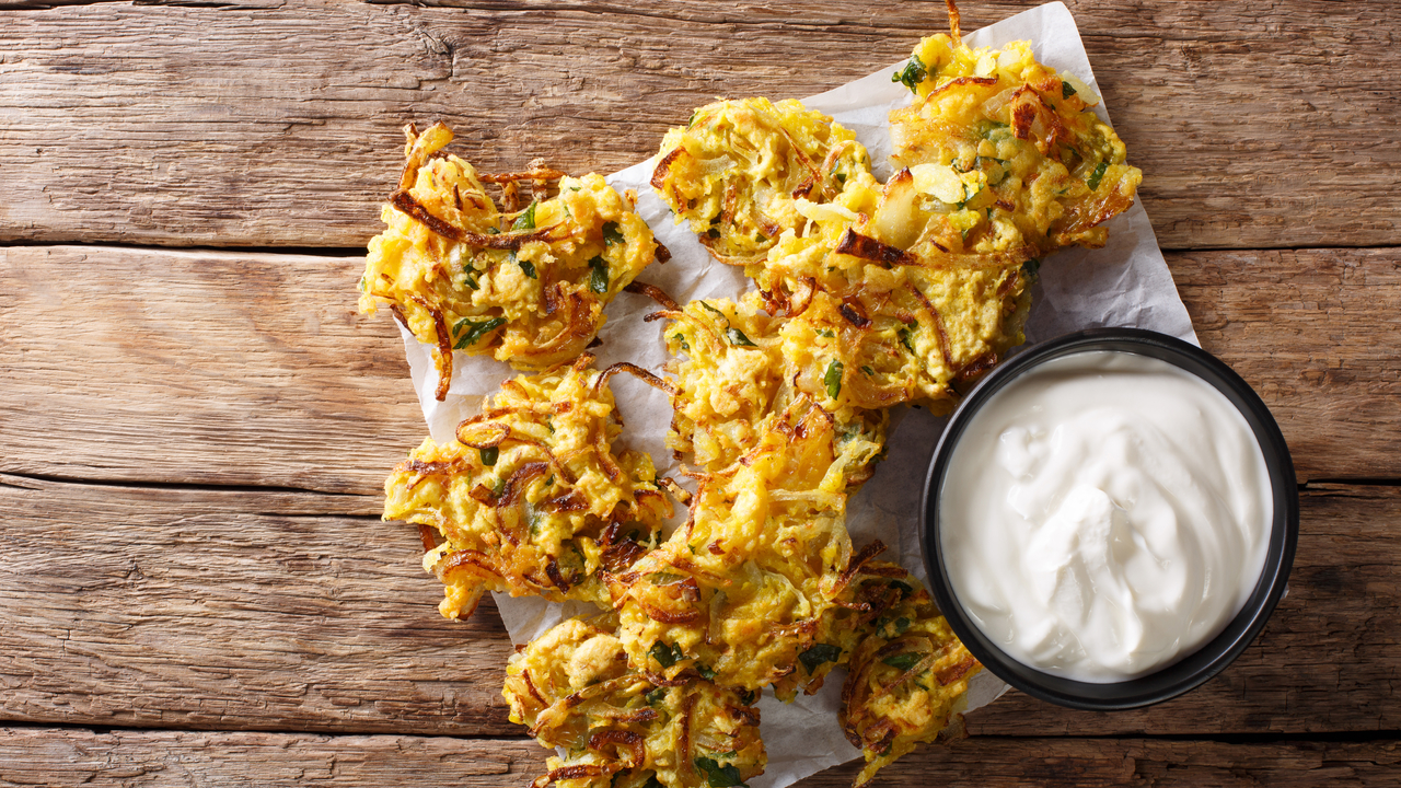 Indian Onion Pakora with Herb Yogurt | The Six O'Clock Show